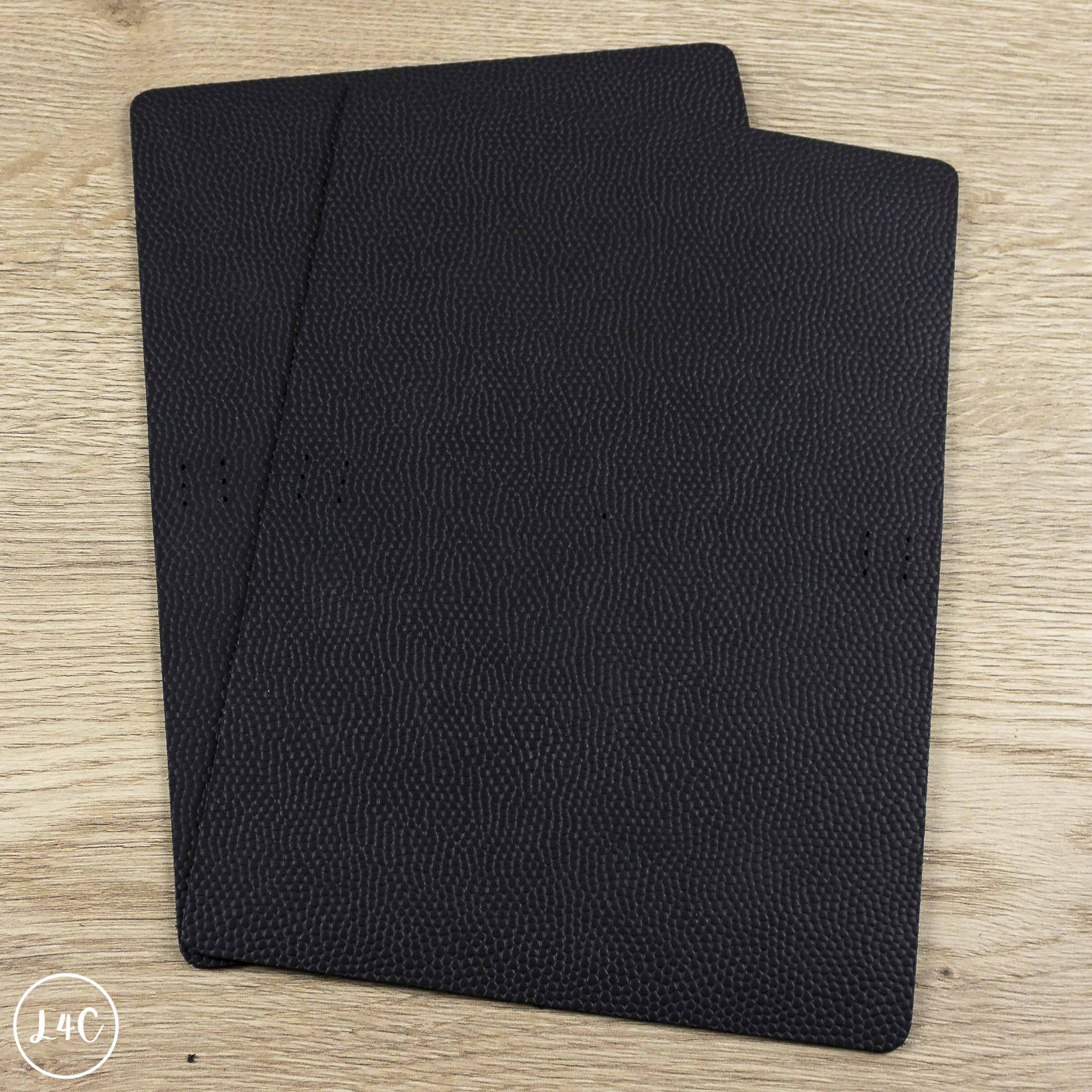 Black Leather Notebooks, Pebble Dollaro Grain - Leather4Craft
