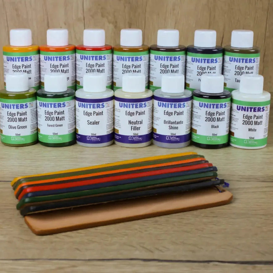 Uniters Edge Paint, Colour Set - 14 x 50 ml - Leather4Craft