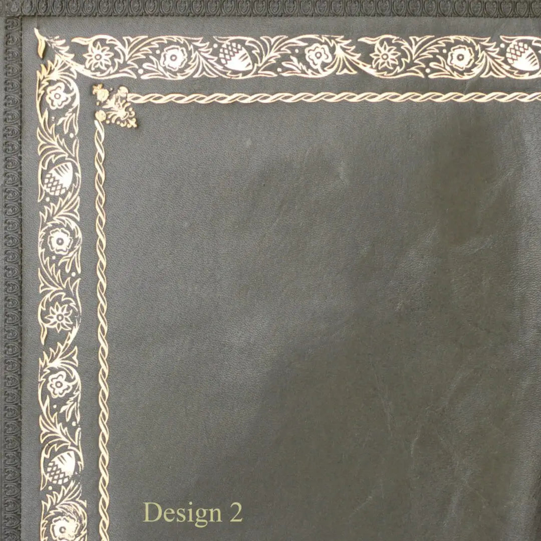 Green Calf Leather Inserts with Gold Tooling - Design 2 / 8 SQ FT ...