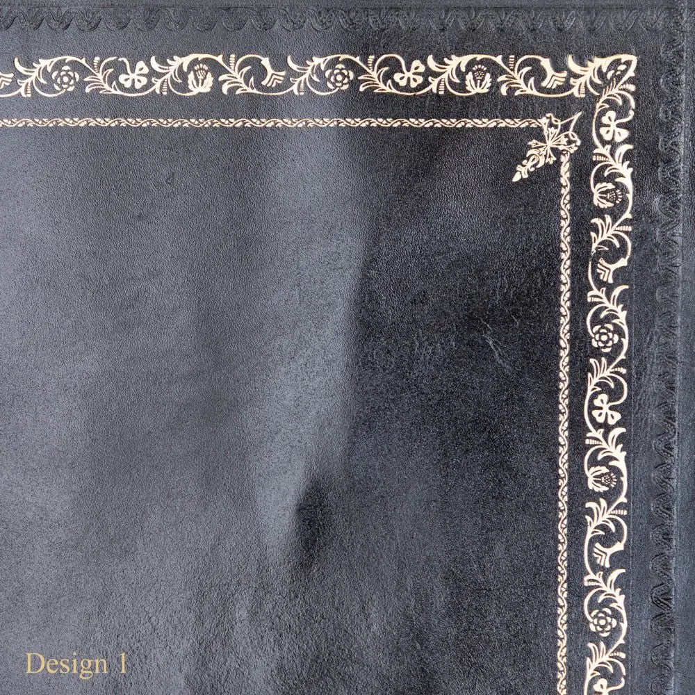 Green Calf Leather Inserts with Gold Tooling - Leather4Craft